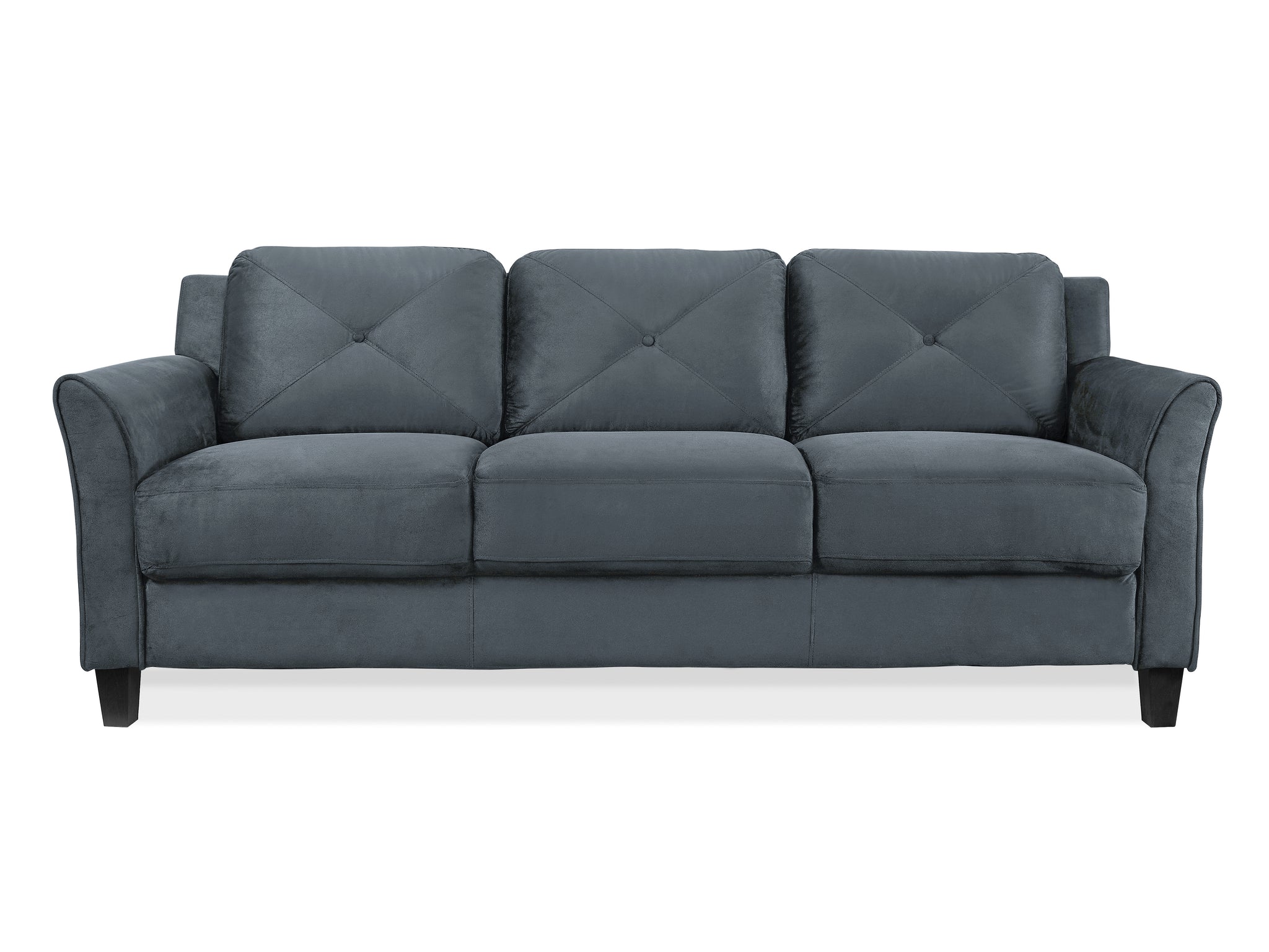 Black microfiber sofa store